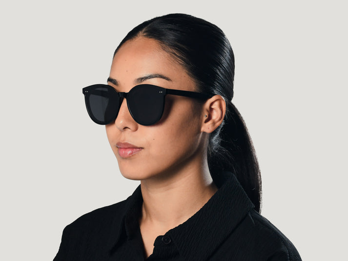 Demia | Round Flat Front Lens Low Bridge Fit Sunglasses – August Friday